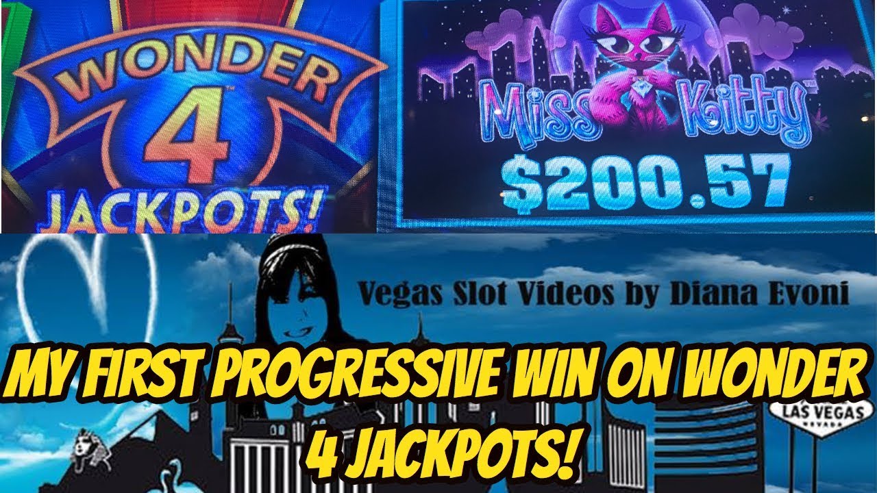 MY FIRST JACKPOT WIN ON WONDER 4 JACKPOTS SLOT-POKIES - YouTube