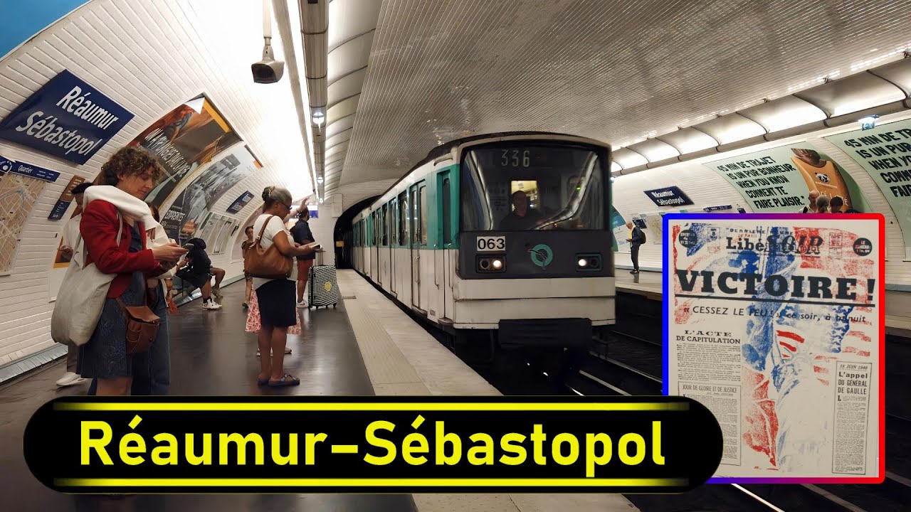 Metro Station Réaumur–Sébastopol - Paris 🇫🇷 - Walkthrough 🚶 - YouTube