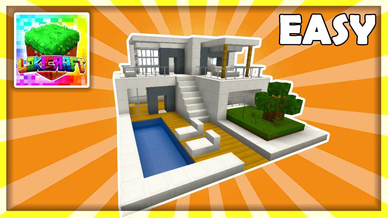 Lokicraft: How to BUILD MODERN HOUSE || Easy Modern House in Lokicraft ...