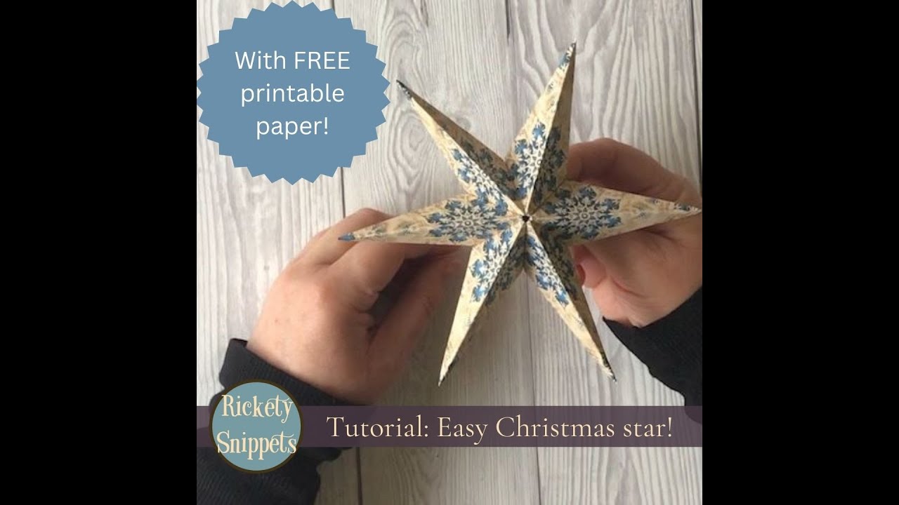 ⭐ Make this Christmas star decoration from paper ⭐ With free download ⭐ ...