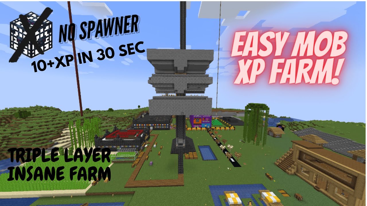 Minecraft: EASY MOB XP FARM TUTORIAL! 1.19+ (Without Mob Spawner ...