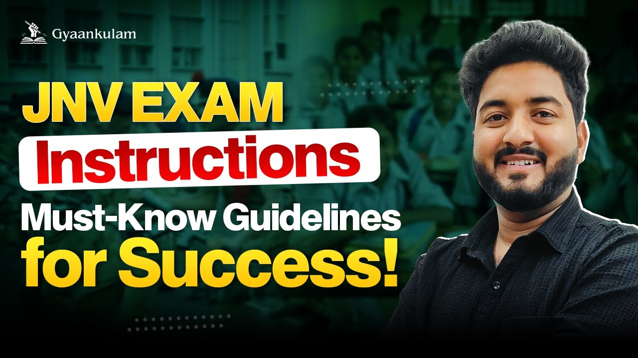 JNV Exam 2025 | Must-Know Instructions | Success Guidelines" - YouTube