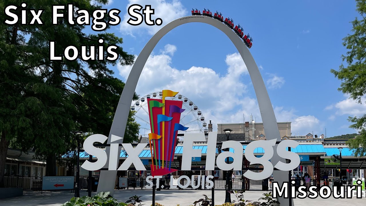 Six Flags St. Louis Amusement Park Tour - Eureka, Missouri - USA [4K ...