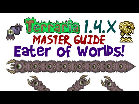 Terraria 1.4+ Eater of Worlds Expert/Master Guide! (Cheese, Spawn, Summon Item, Arena, Boss Fight)