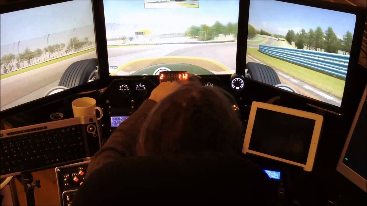 Lotus 49 and DIY moving racing sim cockpit - YouTube