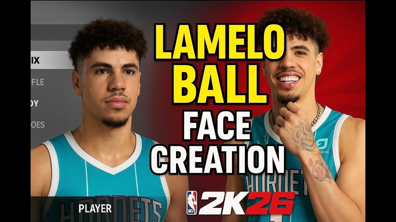 LAMELO BALL FACE CREATION | NBA 2K26 - YouTube