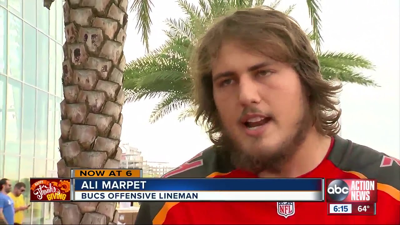 'Turkey Time with the O-Line' | Bucs offensive linemen gives back ahead ...