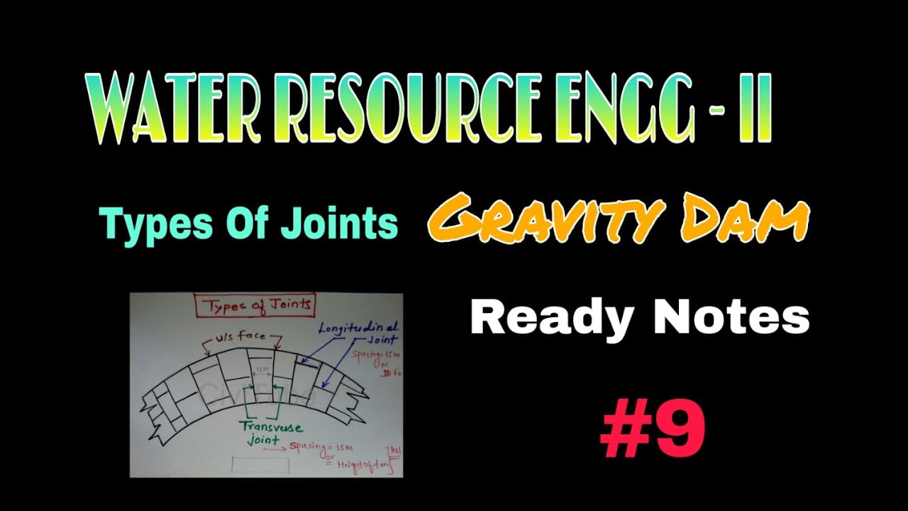 #9-Gravity Dam|Types of Joints in Gravity Dam|Water resource Engg-II ...
