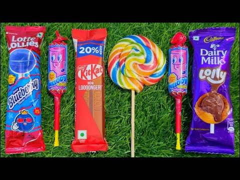 Satisfying Video ASMR Lollipops Chocolate and Candy Gummy Candy Unboxing Video ASMR.