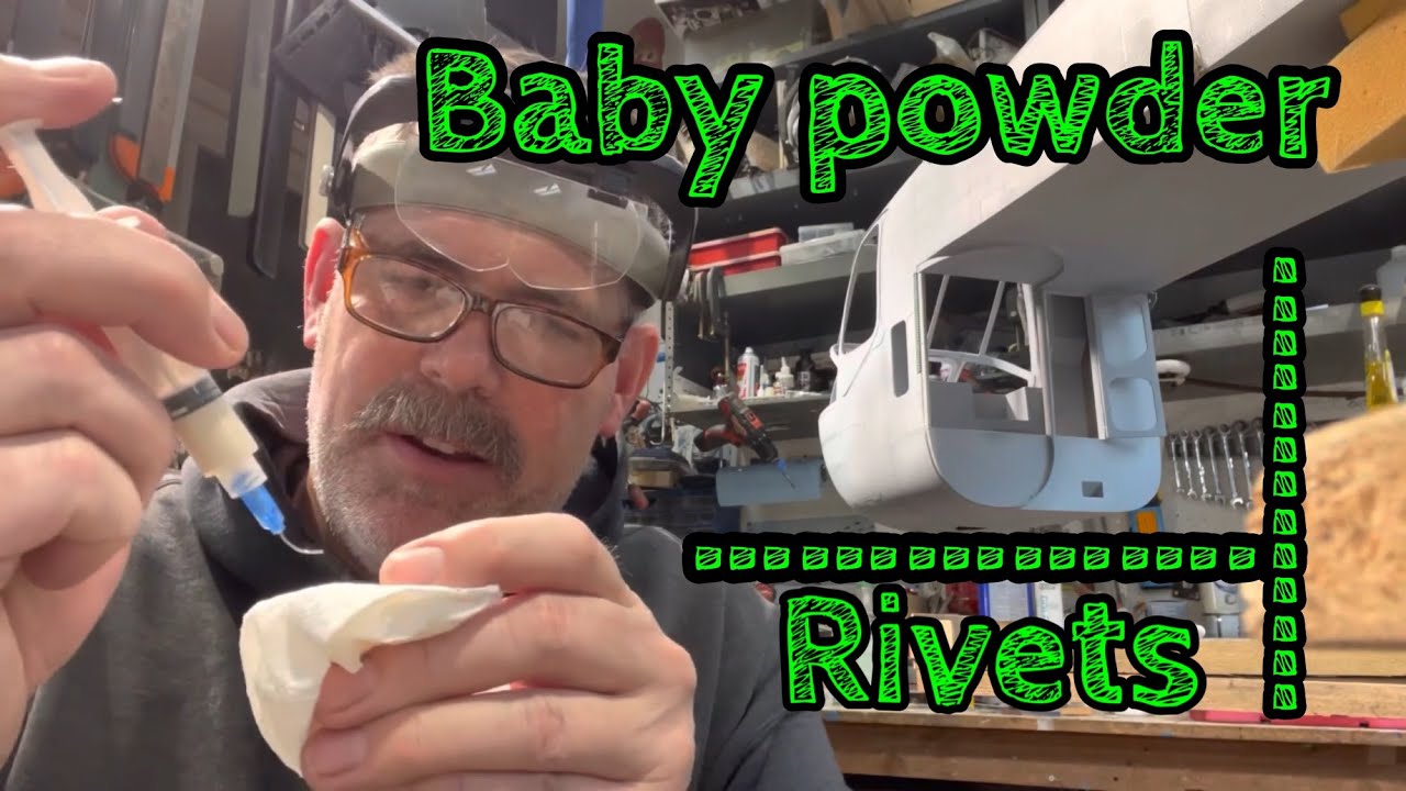 S-64E RC Sky Crane Model making baby powder rivets - YouTube