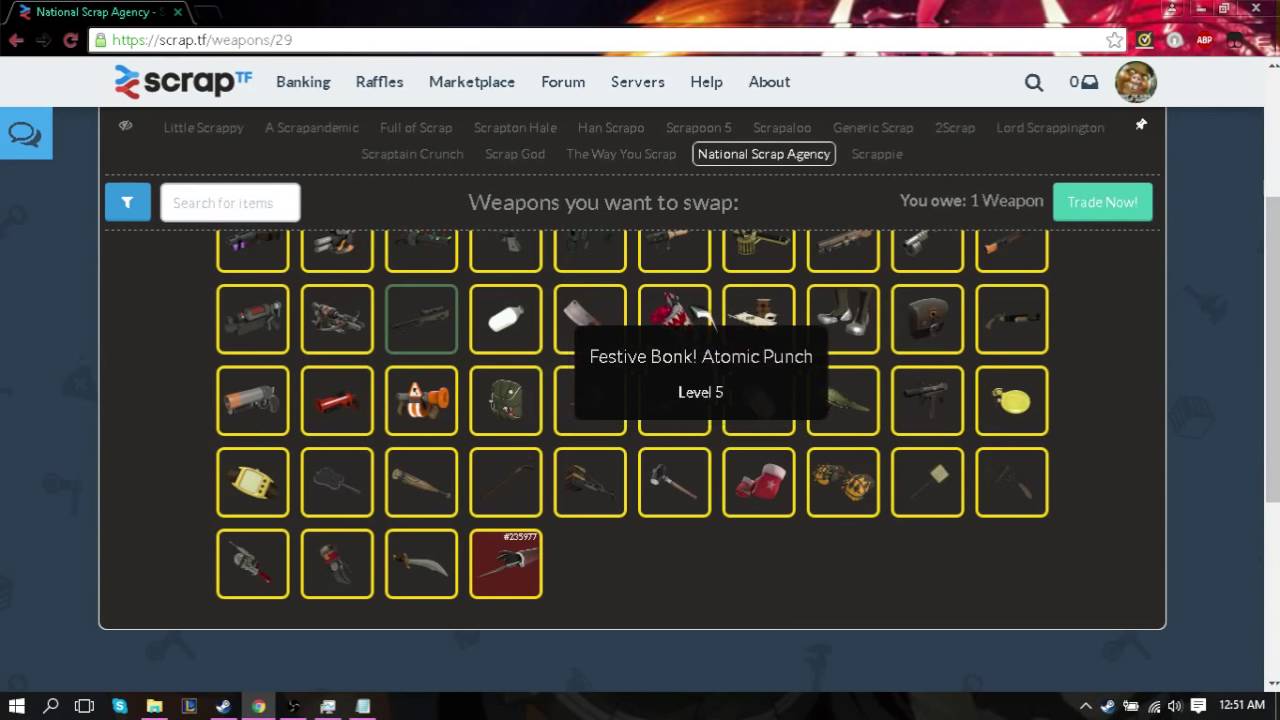 how to use scrap.tf for weapons - YouTube
