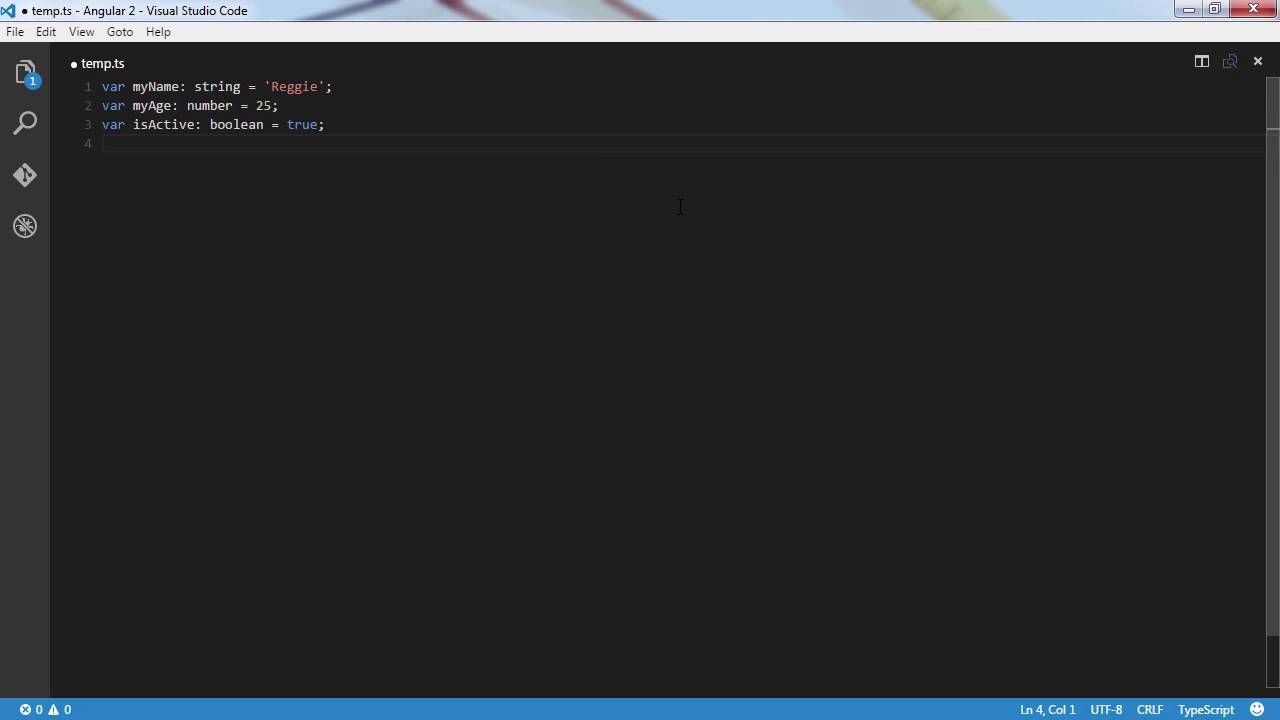 Get Started With Angular 2 And Typescript Youtube 6168