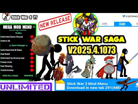 Ultimate! Stick War Saga Mod Menu V2025.4.1073 || Stick War 3 Mod Menu🔥 ...