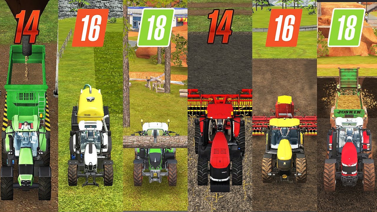 FS14 v FS16 v FS18. Gameplay. 3 in 1. Timelapse. - YouTube