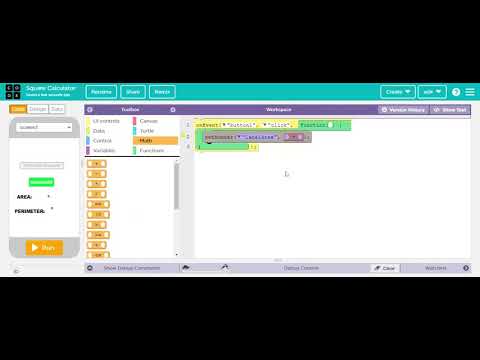 Coding | App lab code.org | Square calculator - YouTube