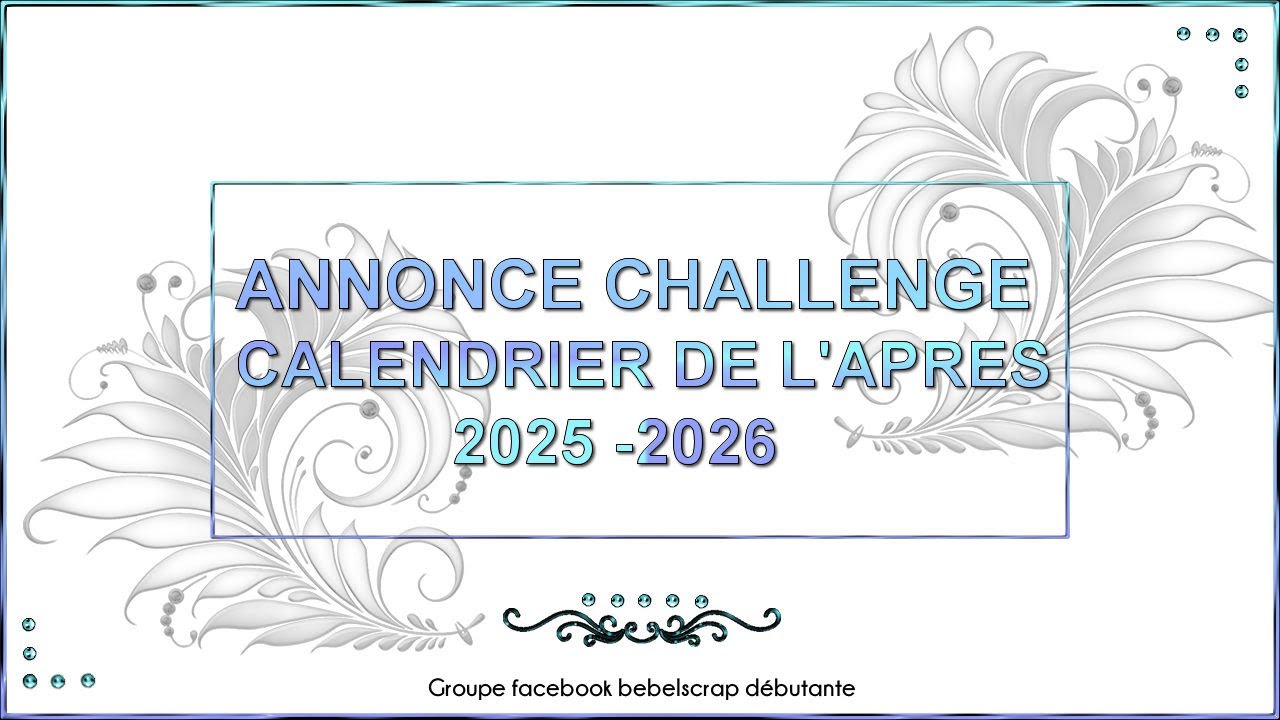 ANNONCE CHALLENGE CALENDRIER DE L'APRES - YouTube