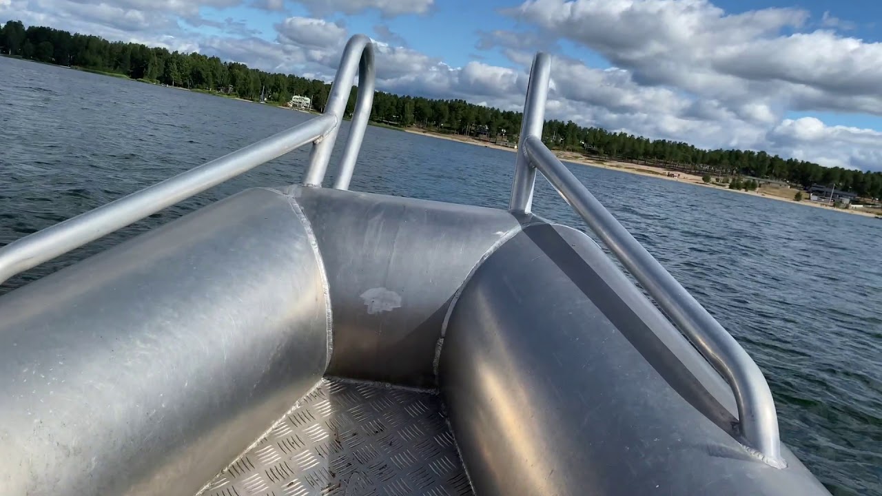 Small aluminium RIB test - YouTube