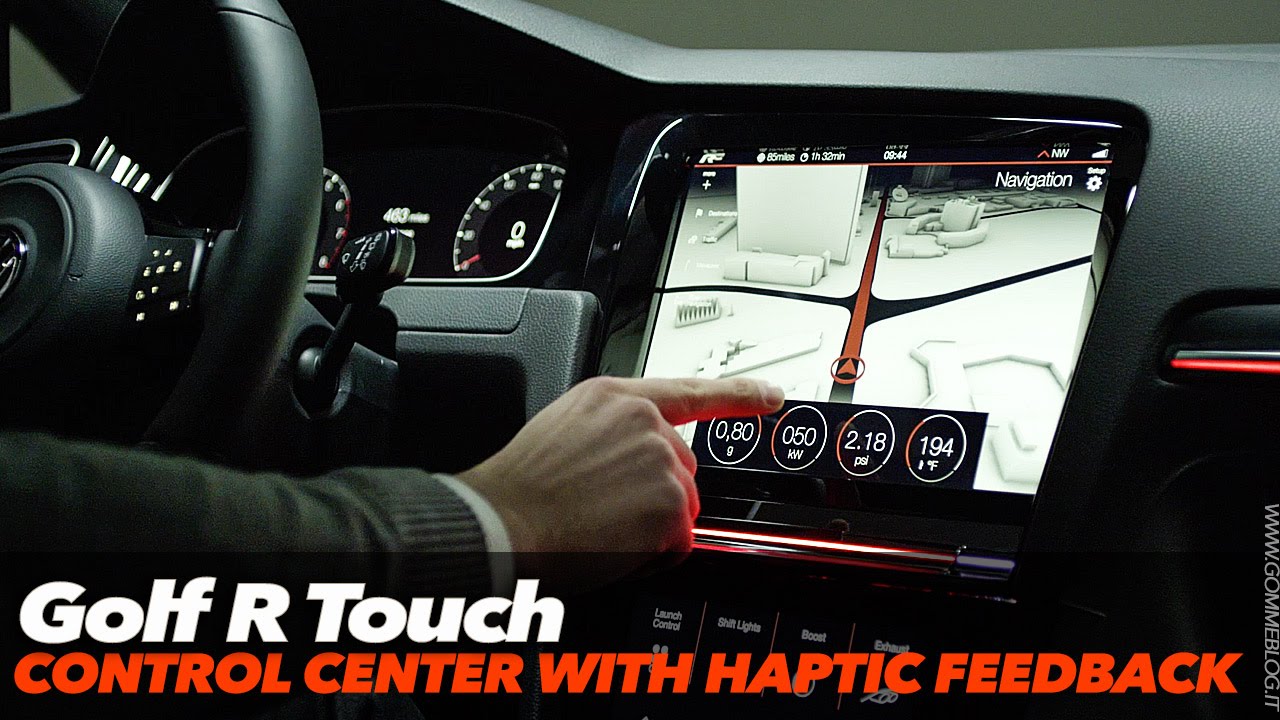 VW Golf R Touch | Control Center with Haptic Feedback | CES 2015 - YouTube