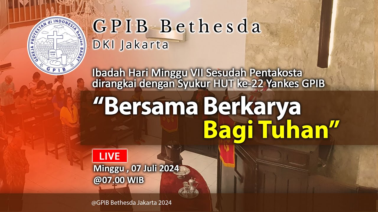 Ibadah Hari Minggu Vii Sesudah Pentakosta Dirangkai Dengan Syukur Hut