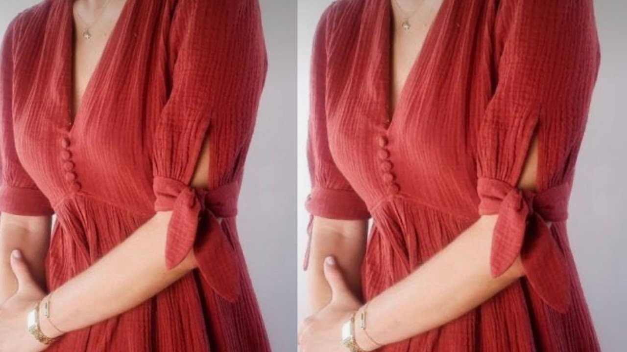 Sleeves Made In Knotted Style Cutting & Stitching(DIY) - YouTube