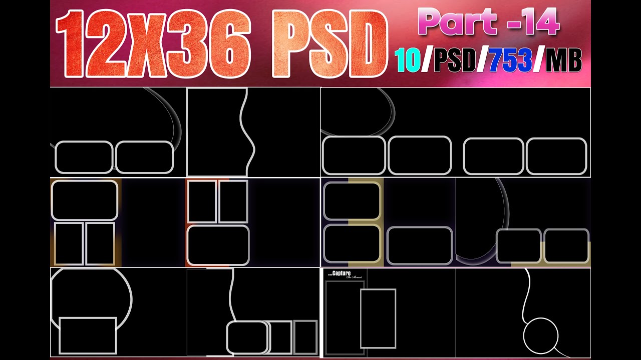 12x36 Size Psd Album Templates PART-14 - YouTube