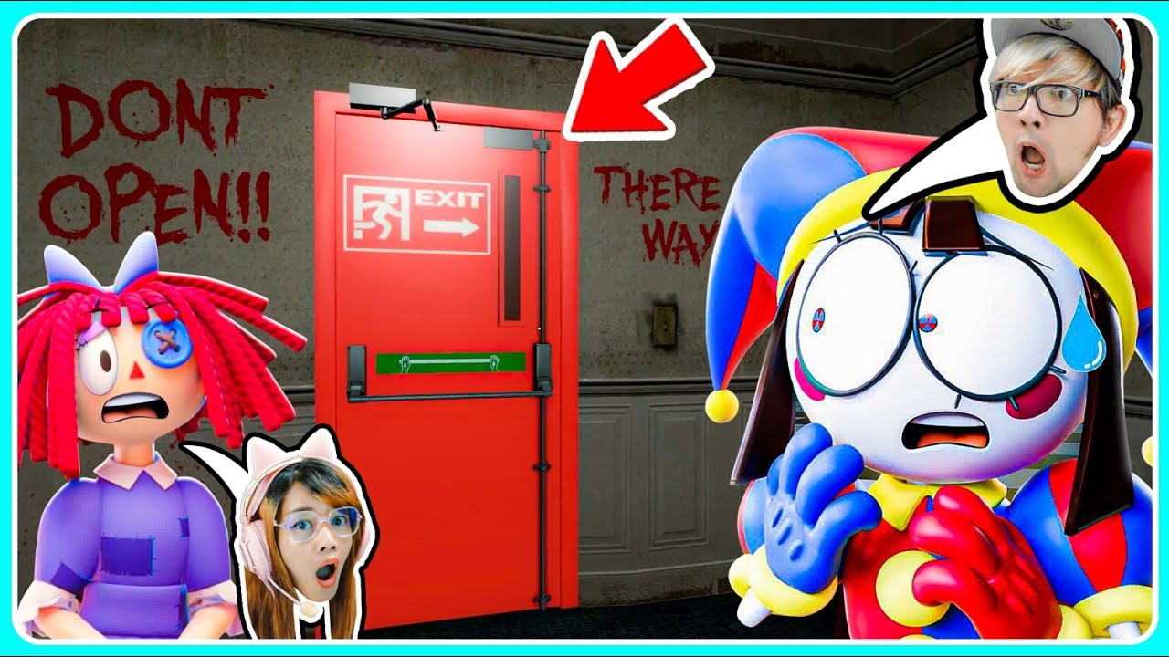 BANG CUPU MASUK KE EXIT DOOR DIGITAL CIRCUS GMOD!! - YouTube