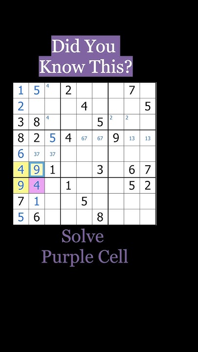 How To Solve Hard Sudoku With Unique Rectangle Type 1 Sudoku Shorts 76 #sudoku #puzzle #shorts ...