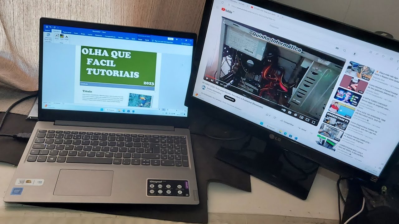 Como Duplicar / Estender Tela do Notebook na Segunda Tela (Trabalhar ...