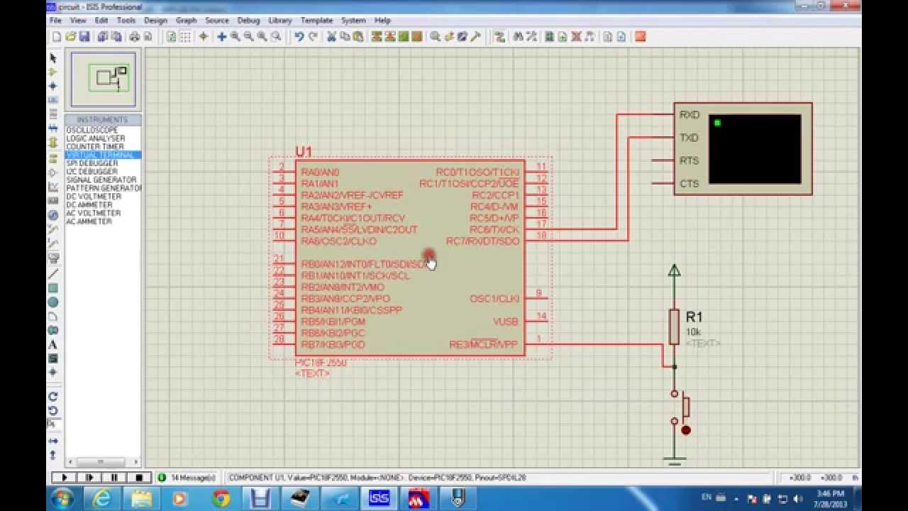 การติดต่อ Serial Port RS232)กับ PIC18F2550 - YouTube