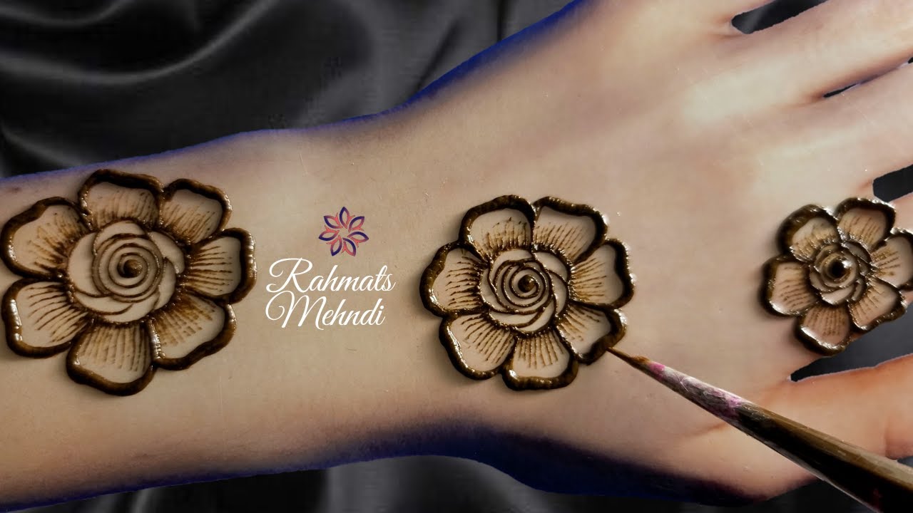 very beautiful Arabic floral mehndi design //Simple mehandi ka design ...