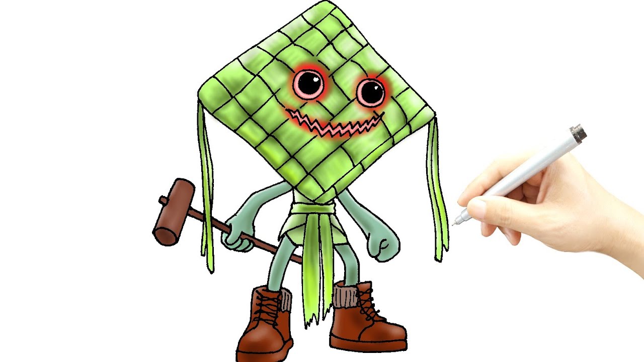 How to draw ketupat kepat prekupat brainrot | step by step - YouTube