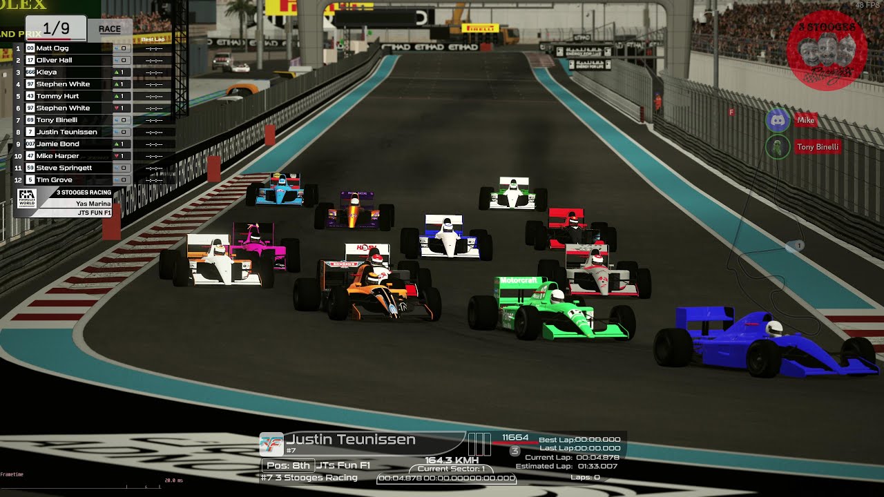 2024 12 07 Race 3 rfactor 2 mod 1991 F1s Yas Marina 2024 - YouTube