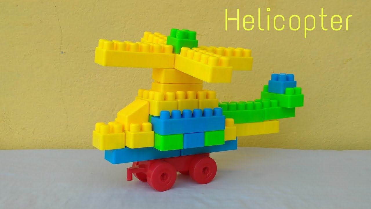 How to make a Helicopter with Building Blocks/Building Blocks for Kids ...