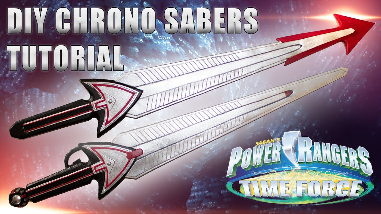 *english* DIY POWER RANGERS CHRONO SABERS / TIME FORCE TUTORIAL - YouTube