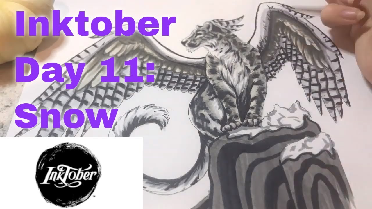 Inktober Day 11 | Snow - YouTube