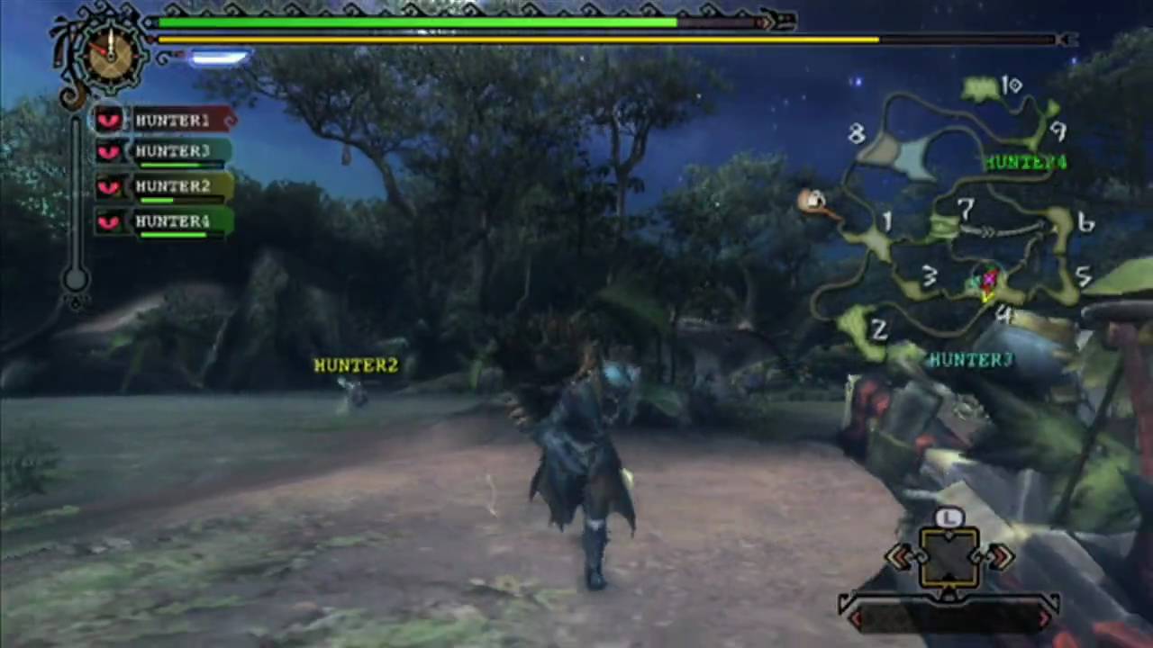 Monster Hunter Tri 3 - four players hunt gameplay Wii - Capcom - YouTube