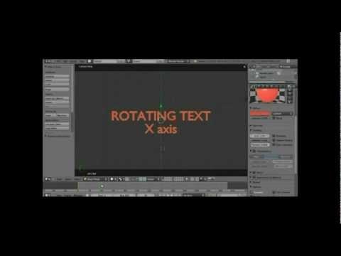 BLENDER 2.59/2.6 - BEGINNER TUTORIAL - 3D ANIMATED TEXT - ROTATING TEXT(X axis) - YouTube