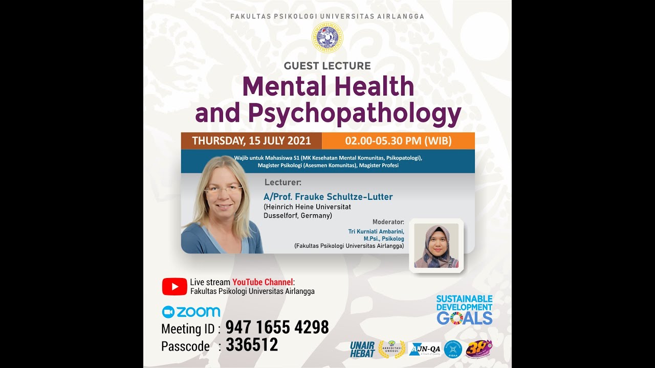 Guest Lecture: Mental Health and Psychopathology - YouTube