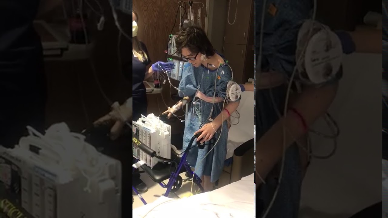 Standing up after surgery! - YouTube