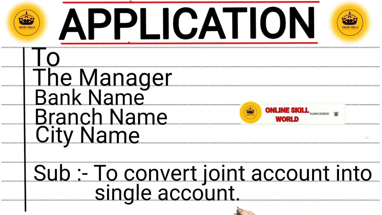 Joint Account to Single account to Application ll Convert Joint Account ...
