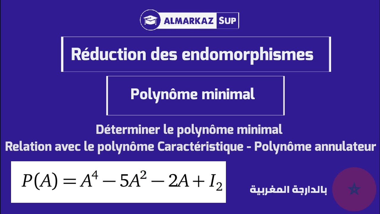 Réduction - Polynôme minimal + [Exercice] - YouTube