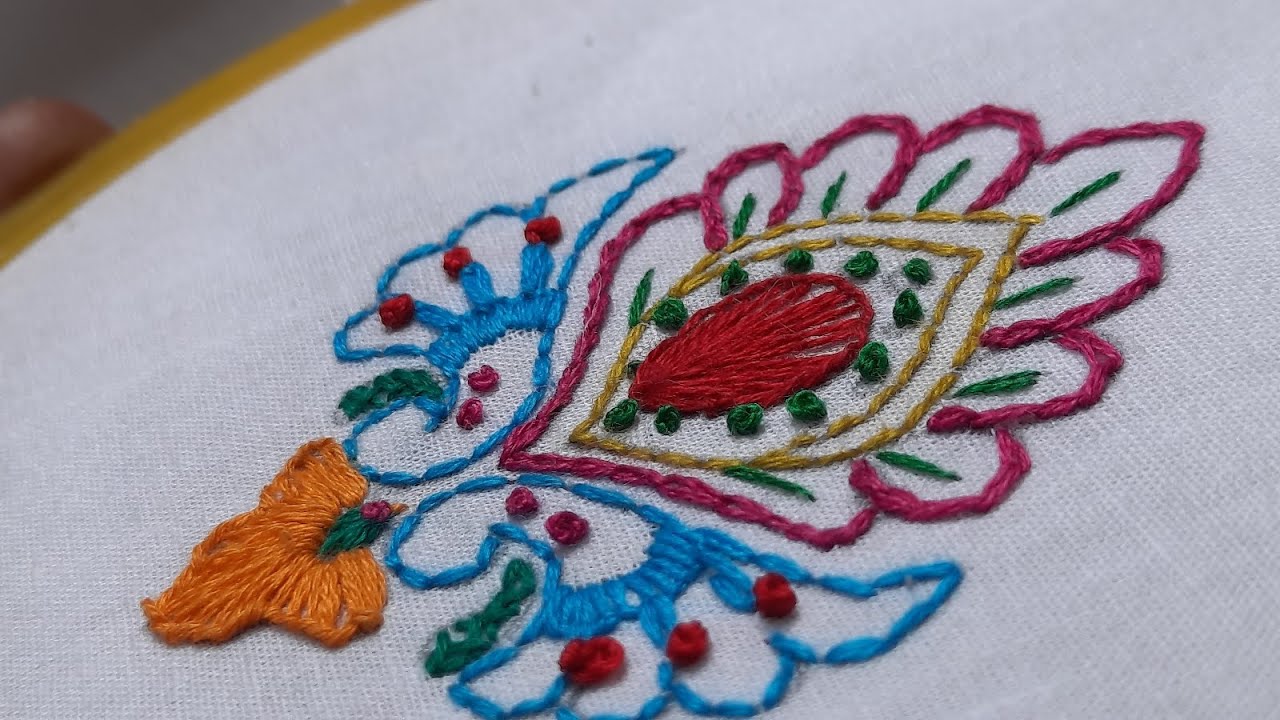 Beautiful design work #embroiderystitch #handembroidery #kurti by ...