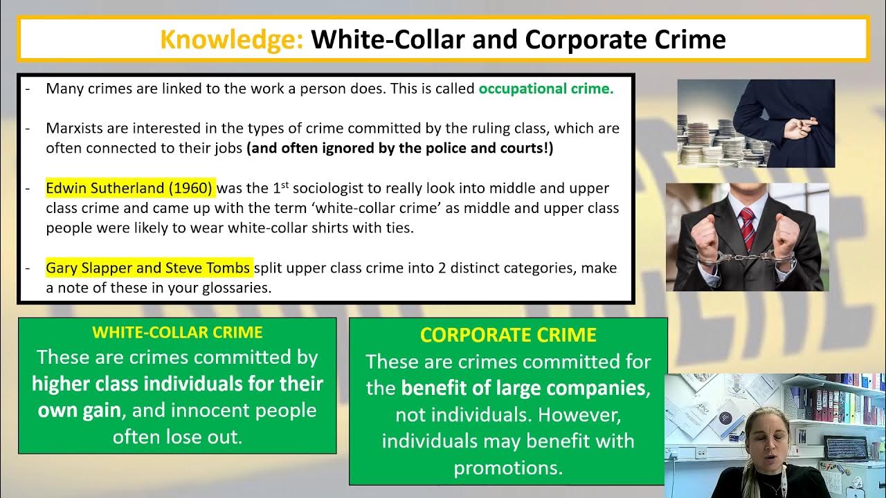 GCSE Sociology - L11 - White Collar Crime and Corporate Crime KHO - YouTube