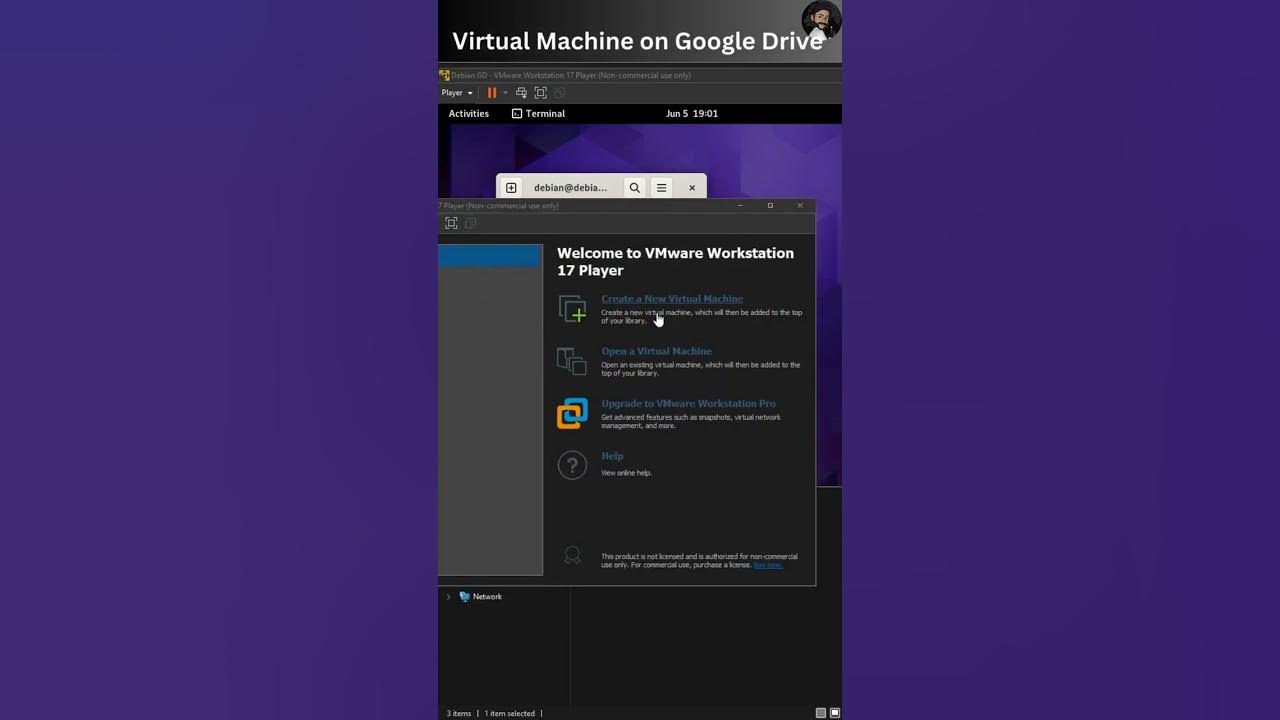 Installing VM on Google Drive 🧑‍💻🌐 #coding #python #programming #virtualmachines #ezsnippet # ...