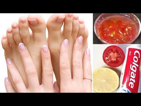 Hand and Foot Whitening Mask for Colgate and Tomato 100% Results - YouTube