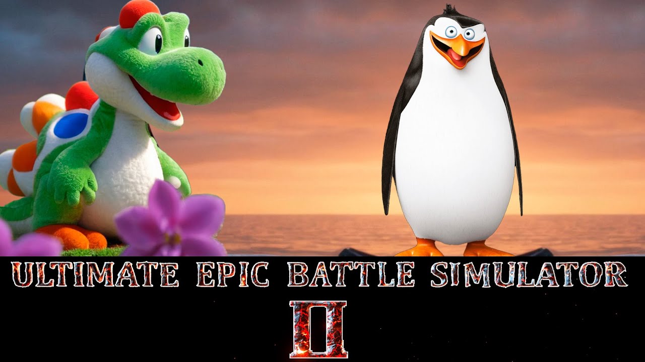 Rico Penguin from Madagascar fights Yoshi Epic Battle Simulator 2 UEBS2 ...