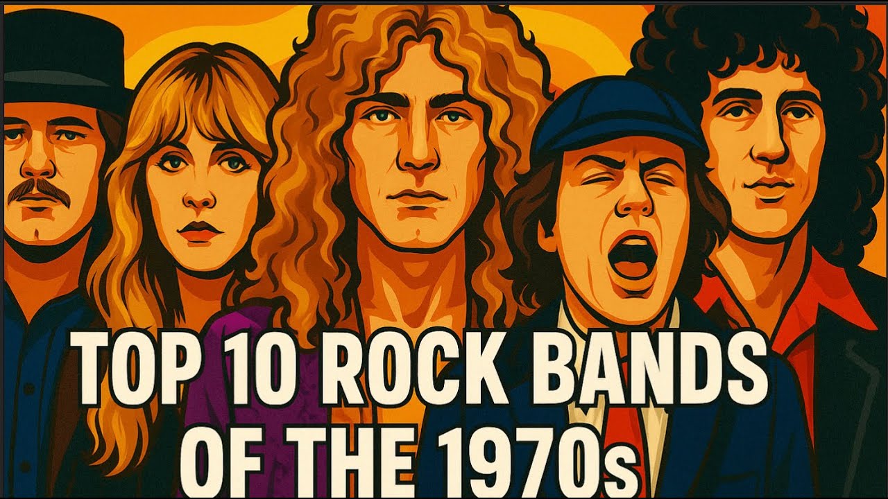 The Top 10 Rock Bands Of The 1970s - YouTube