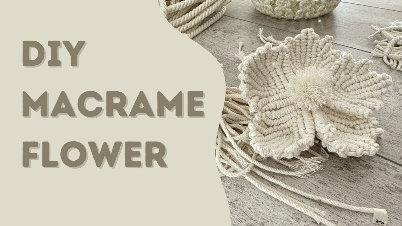 DIY Macrame Flower tutorial - YouTube