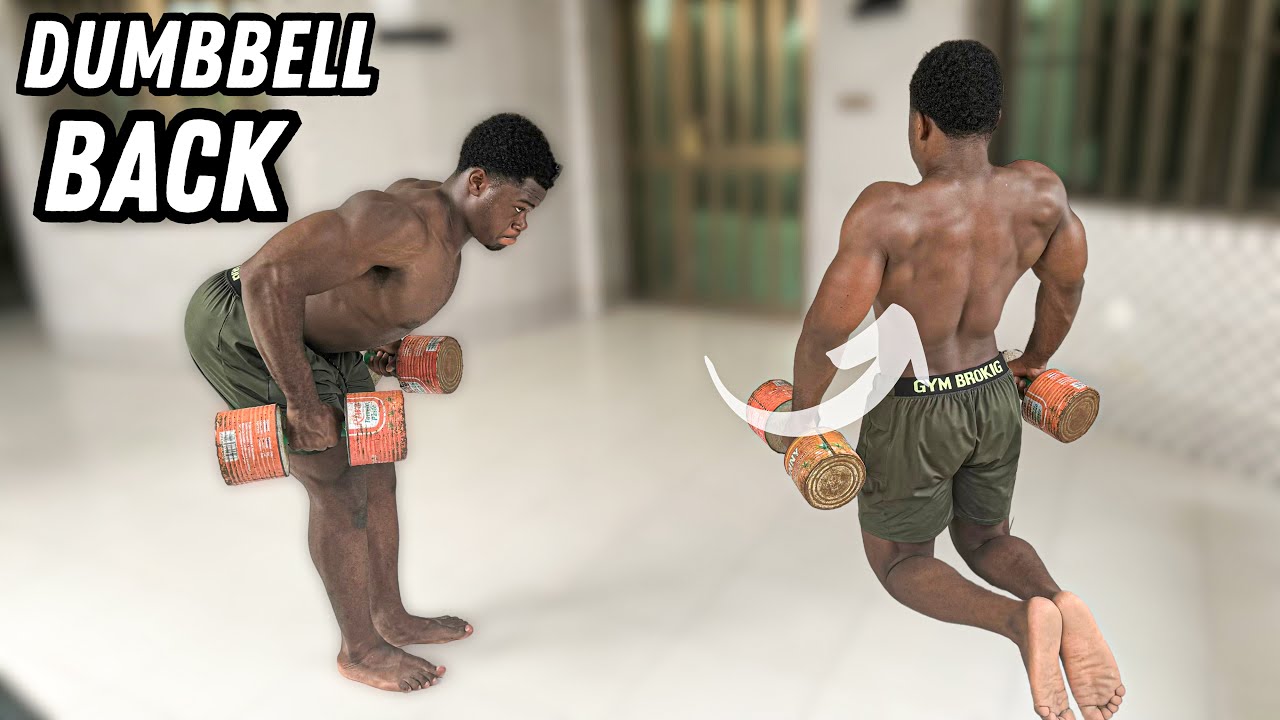 5 Exercises to build your Back at home (Dumbbell only) - Free workout ...