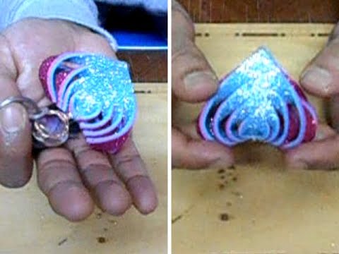DIY Key Chain | How to make Key Chain Glitter Foam Sheet | easy ...
